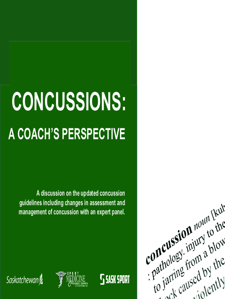 Fillable Online Concussion Management Guidelines for Coaches, Parents ...