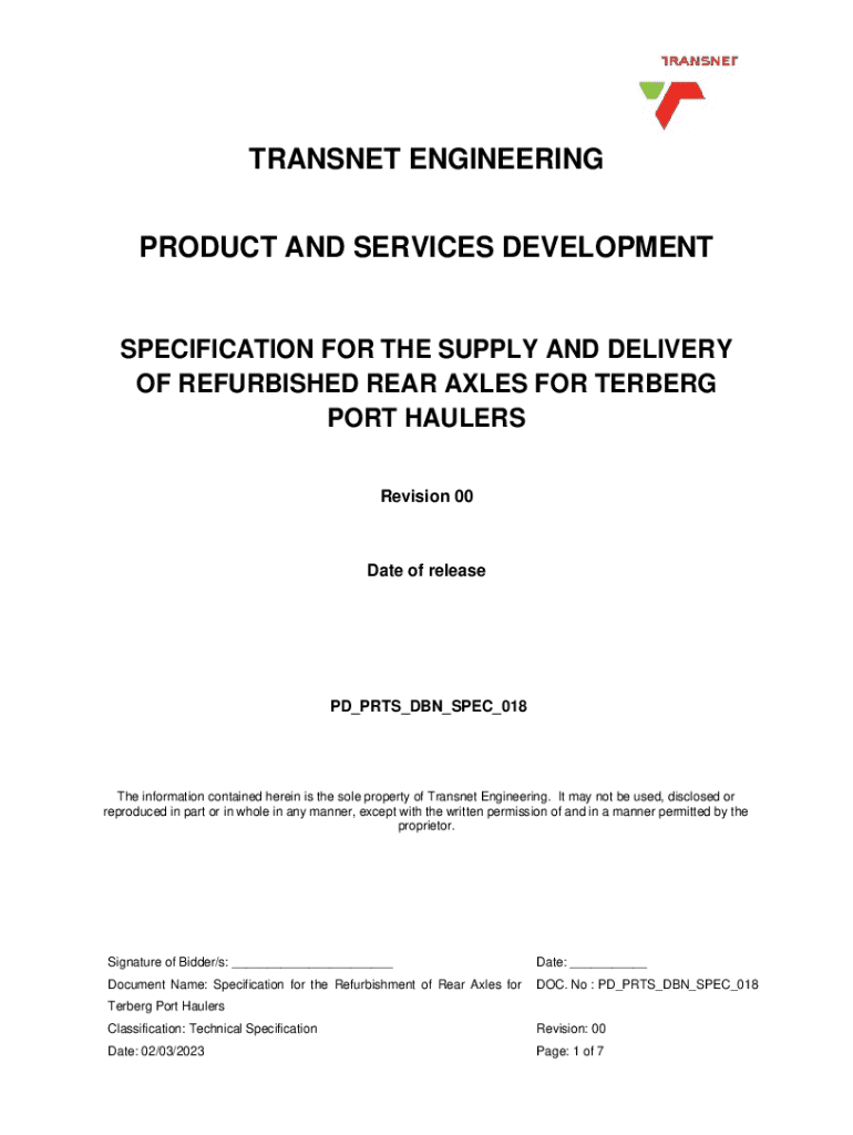 Fillable Online Transnet SOC scraps rolling stock leasing plan over tender ... Fax Email Print ...