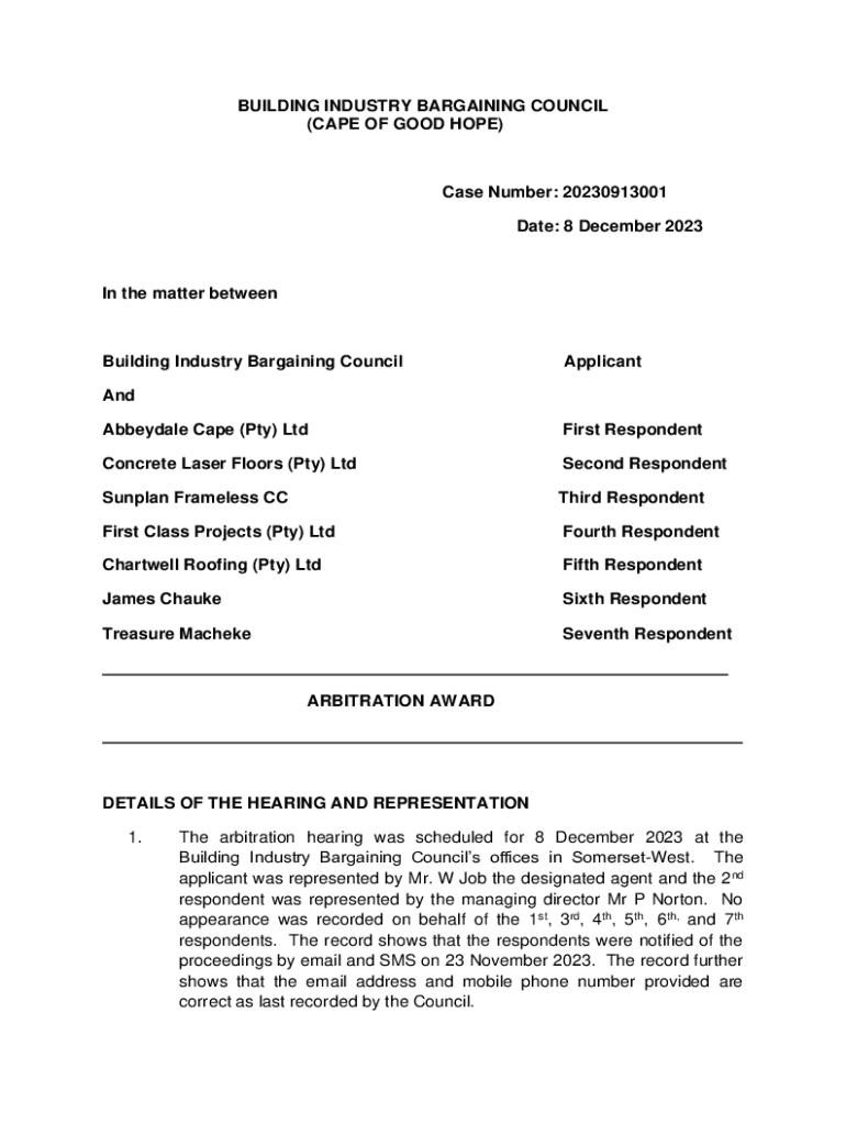 Fillable Online Case Number: 20230913001 Fax Email Print - pdfFiller