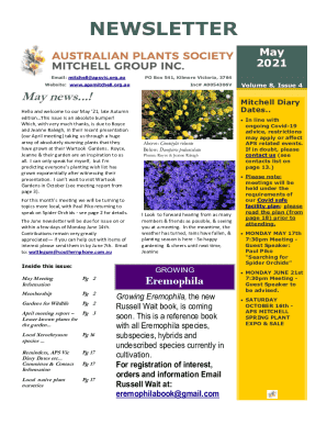 Fillable Online Aps Mitchell Newsletter May 2021 - Latest Updates and ...