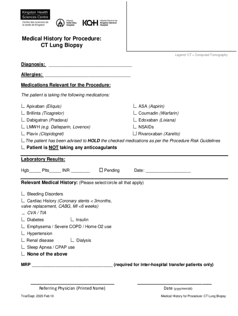 Fillable Online Computed Tomography-guided Lung Biopsy: A Review of ... Fax Email Print - pdfFiller