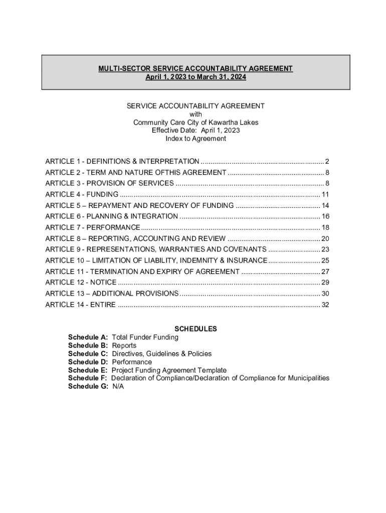 Fillable Online Multi-sector Service Accountability Agreement 2023-2024 ...