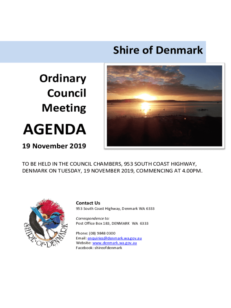 Fillable Online Shire of Denmark - TOURISM PRECINCTS TO BE ... Fax ...