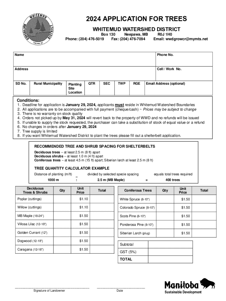 Fillable Online TYPE 2 TREE CONSERVATION APPLICATION FORM Fax Email ...