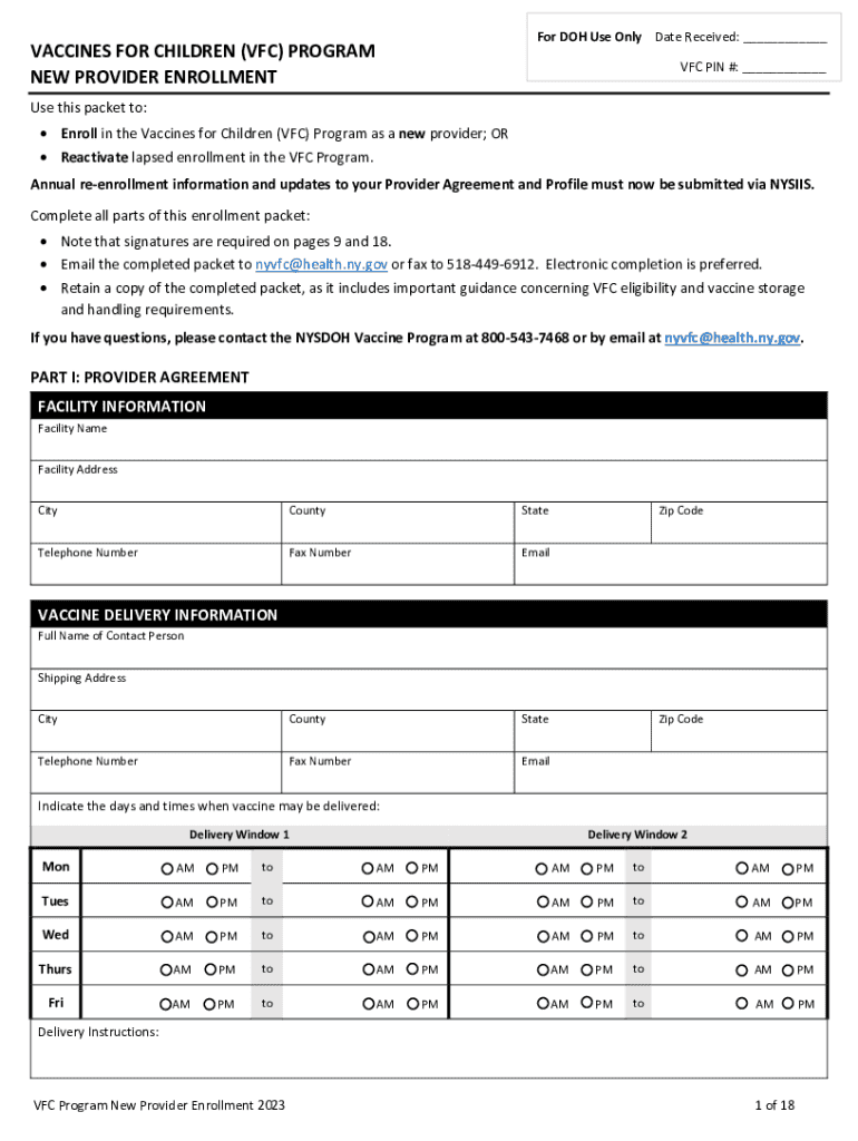 Fillable Online Vaccines for Children Provider Requirements - NYC Health Fax Email Print - pdfFiller