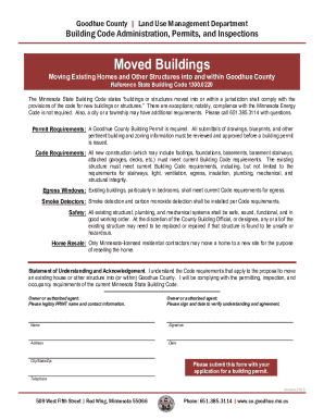 Fillable Online Goodhue County Building Permit for Moving Structures ...