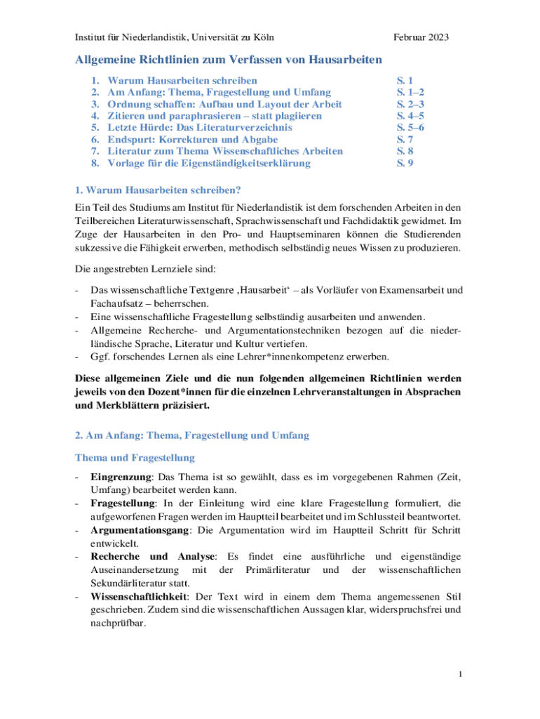 Ausfüllbares Online Deine Hausarbeit in 6 Schritten schreibenmit Beispielen Fax Email Druck ...