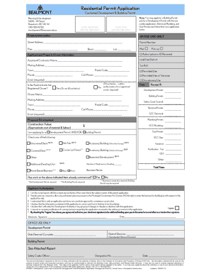 Fillable Online Residential Permit Application 2022 - Building ...