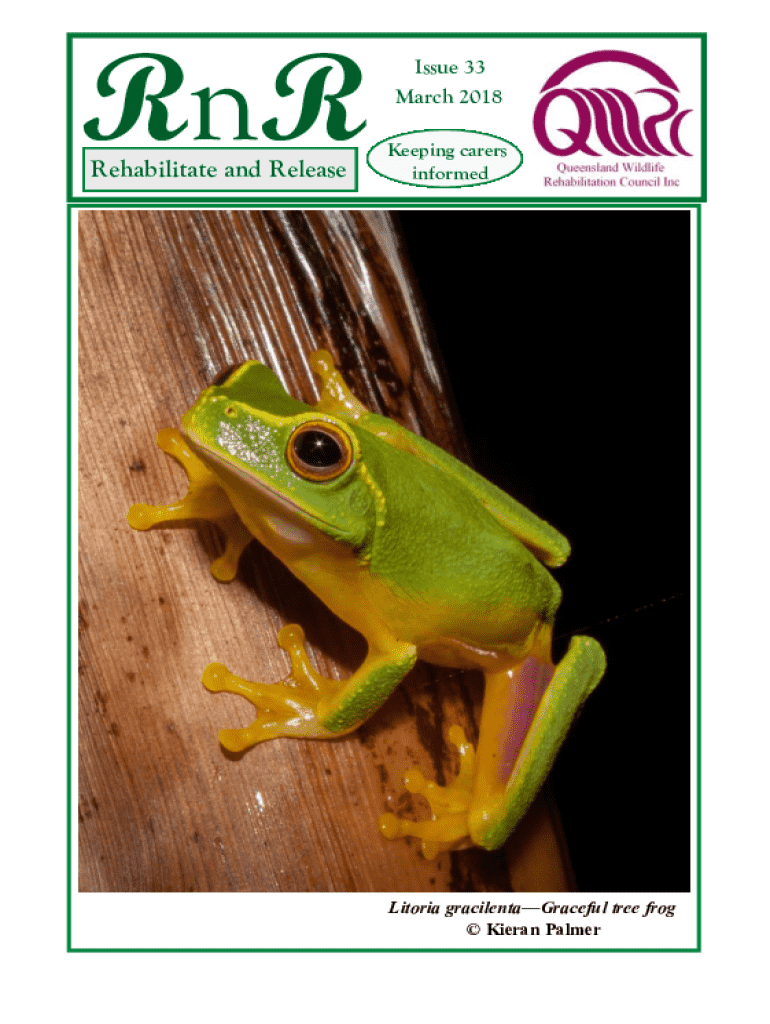 Fillable Online Rnr Issue 33: Keeping Wildlife Carers Informed - March 2018 Fax Email Print ...