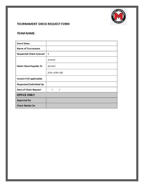 Fillable Online Tournament Check Request Form 2023 - Boost Your Event ...