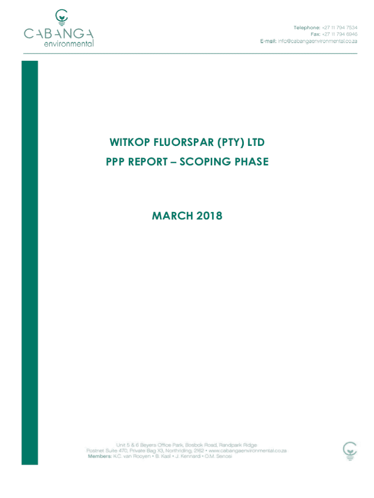 Fillable Online PUBLIC PARTICIPATION PLAN (PPP) FOR THE SCOPING ... Fax Email Print - pdfFiller