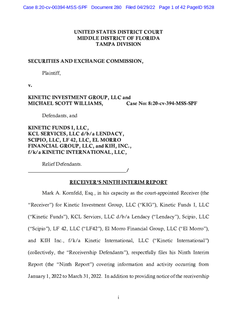 Fillable Online Case 8:20-cv-00394-MSS-SPF Document 280 Filed 04/29 ...