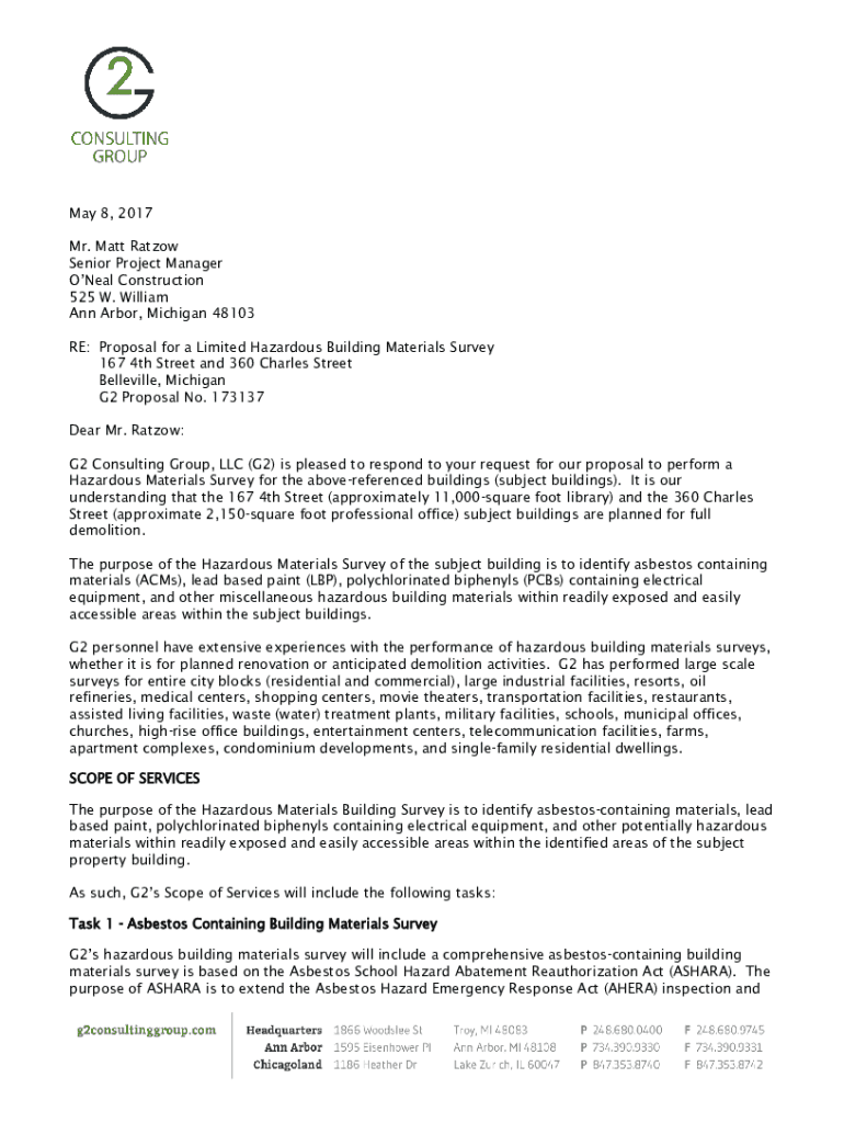 Fillable Online O\'Neal Construction - Executive Summary Fax Email ...