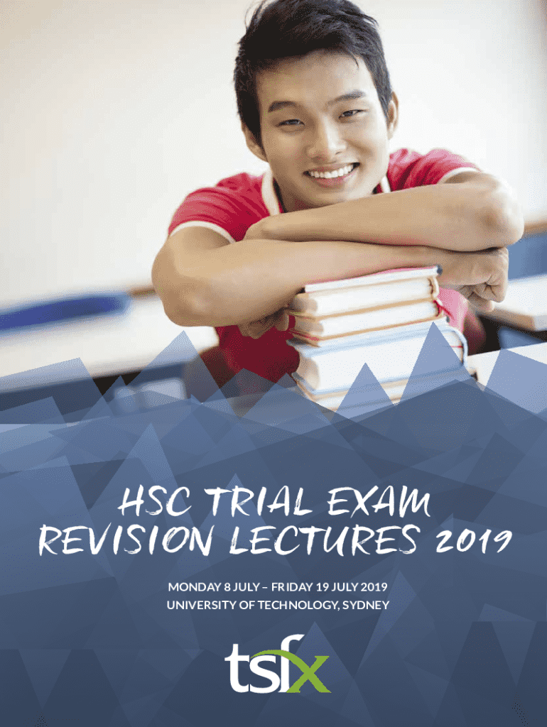 Fillable Online Hsc Trial Exam Revision Lectures 2019 | University of ...