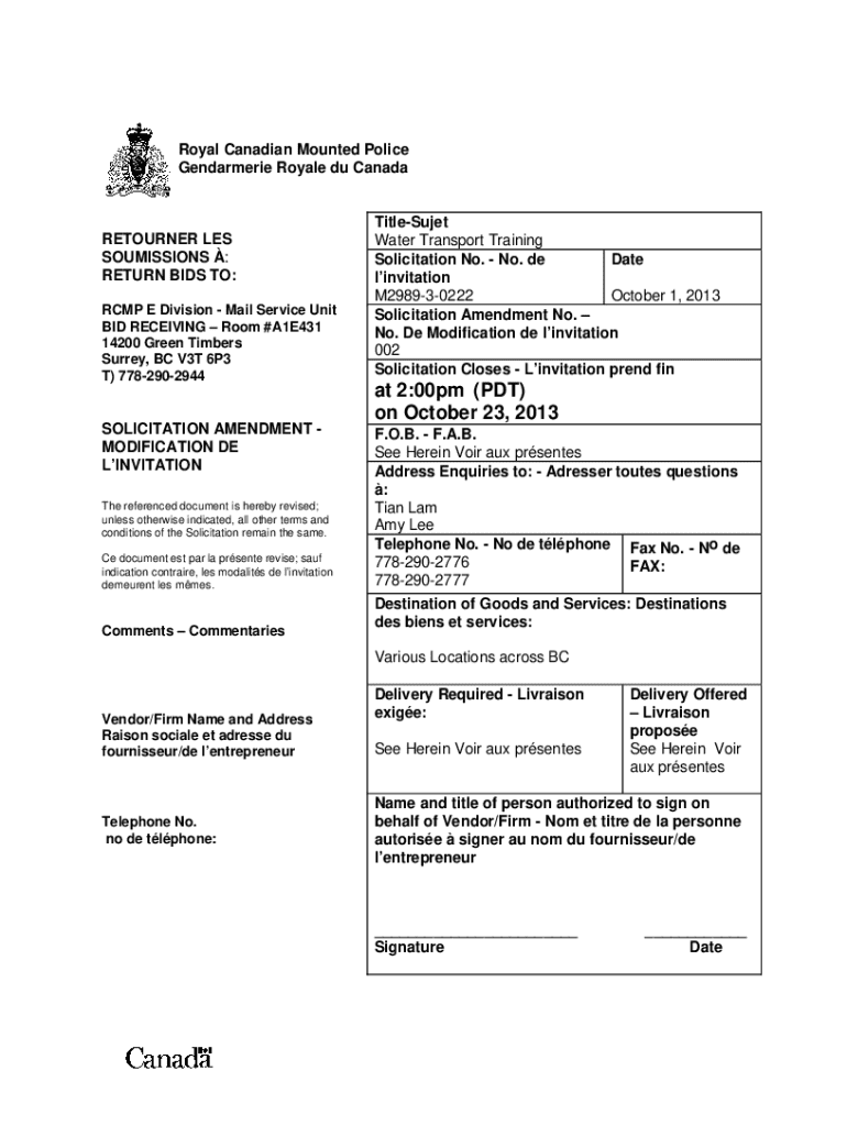 Fillable Online Royal Canadian Mounted Police \'E\' Division ...