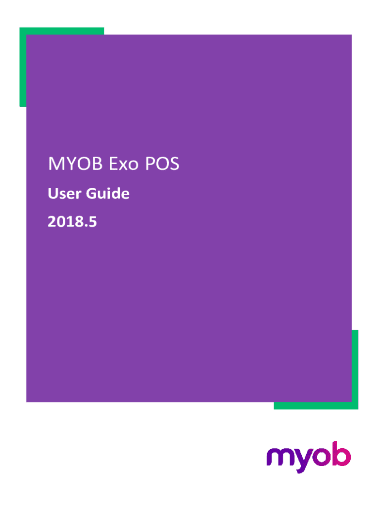 Fillable Online Myob Exo Pos User Guide 2018: Features, Sales, and Management Fax Email Print ...