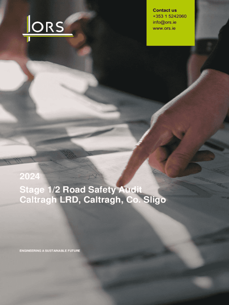 Fillable Online 2024 Stage 1/2 Road Safety Audit for Caltragh Lrd ...