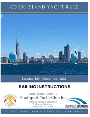 Fillable Online 2021 Cook Island Yacht Race Sailing Instructions for ...