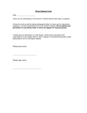 Fillable Online Photo Release Form for Educational Use 2023 Fax Email Print - pdfFiller