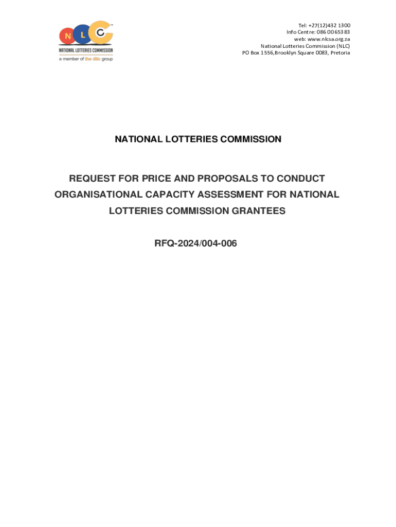 Fillable Online 2024 Request for Proposals: Organisational Capacity ...