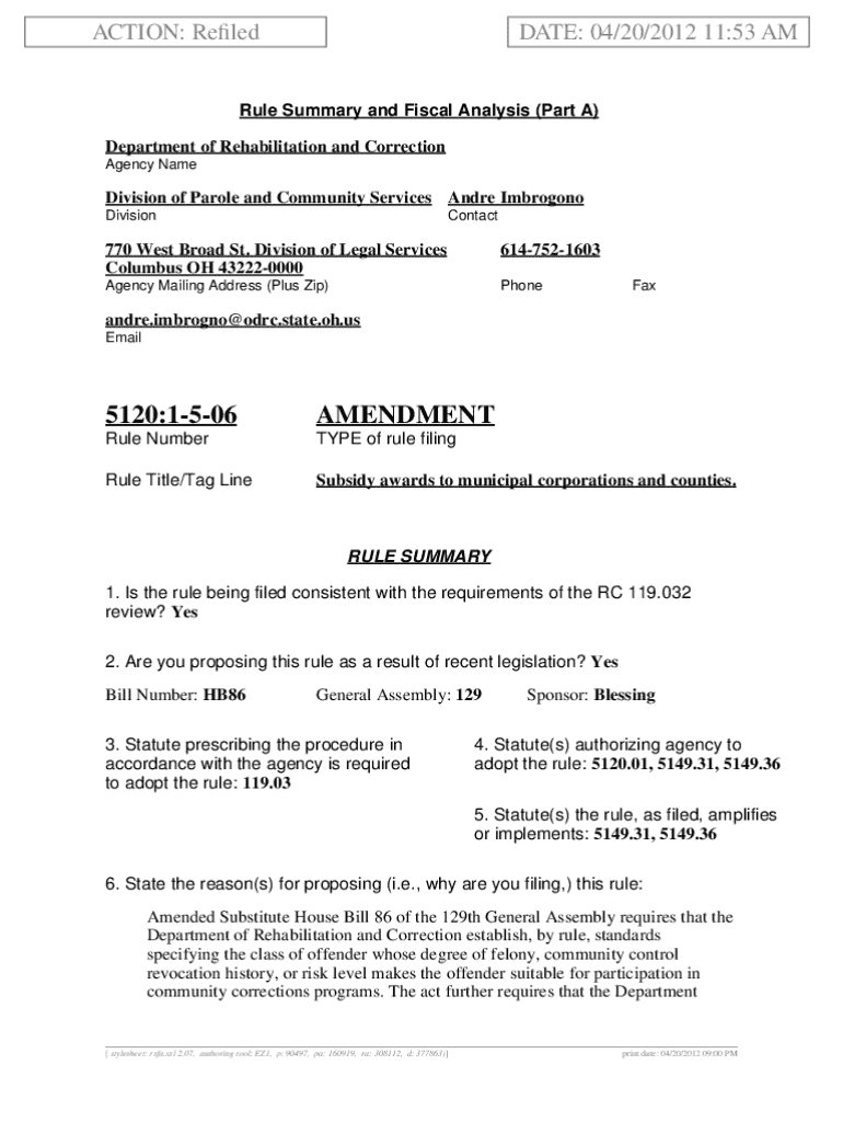 Fillable Online Andre Imbrogno appointed as Ohio Parole Board chairman ...