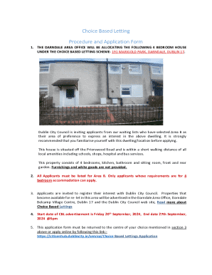 Fillable Online Choice Based Letting Scheme 2024 - Dublin City Council ...