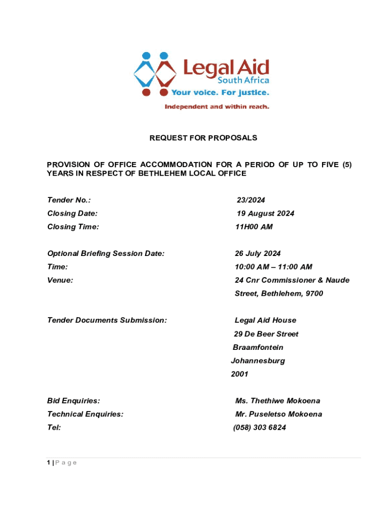 Fillable Online Request for Proposal Bethlehem Fax Email Print - pdfFiller