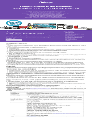 Fillable Online 2020 Redeem for a Chance to Win Competition Winners ...