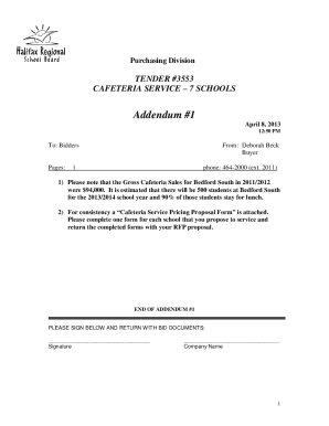 Fillable Online Request for Proposals for Cafeteria Services in Seven ...