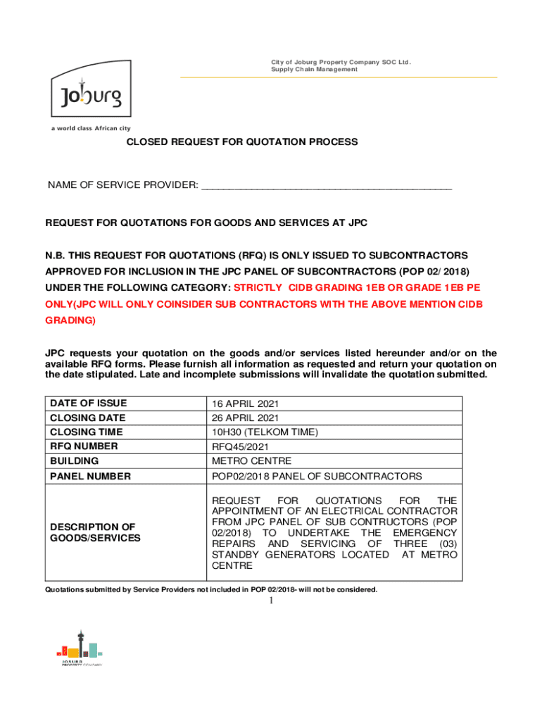 Fillable Online UNDER THE FOLLOWING CATEGORY: STRICTLY CIDB GRADING 1EB ...