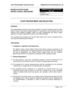 Fillable Online Staff Recruitment and Selection Guidelines - 2023 Fax Email Print - pdfFiller