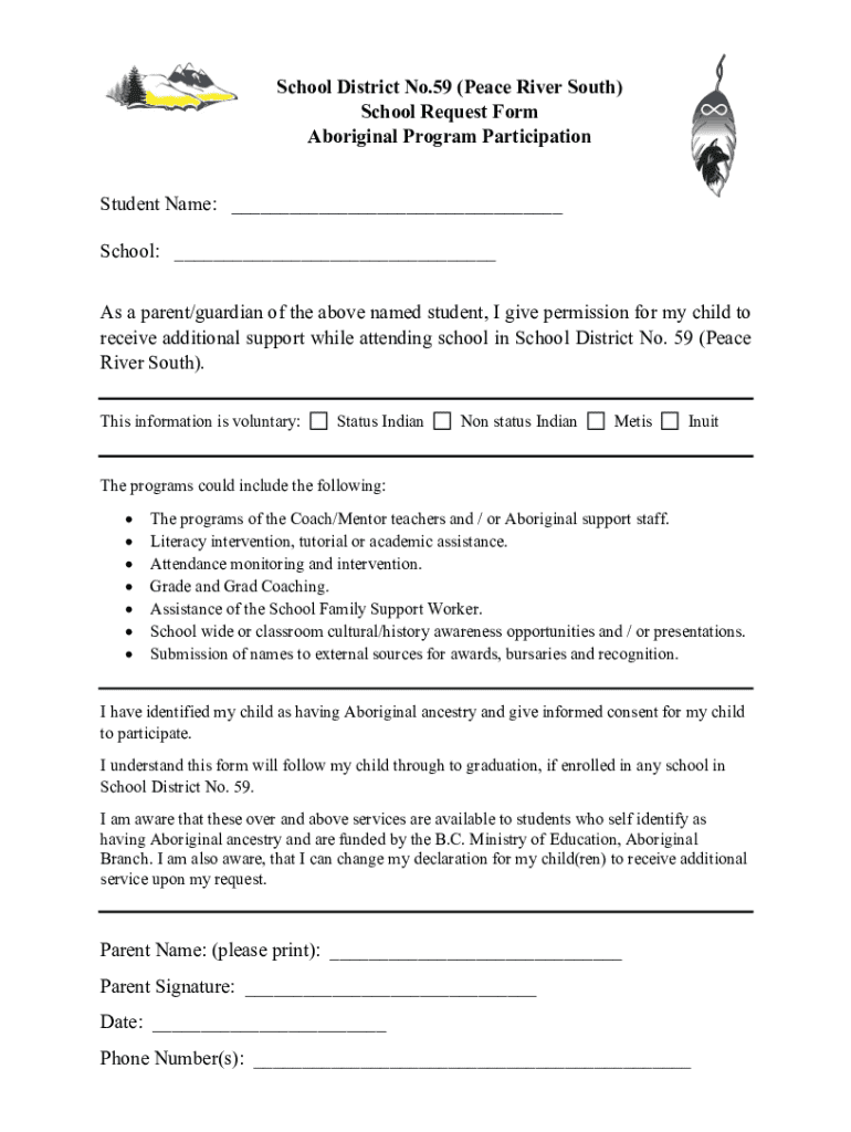 Fillable Online Aboriginal School Request Form.docx Fax Email Print ...