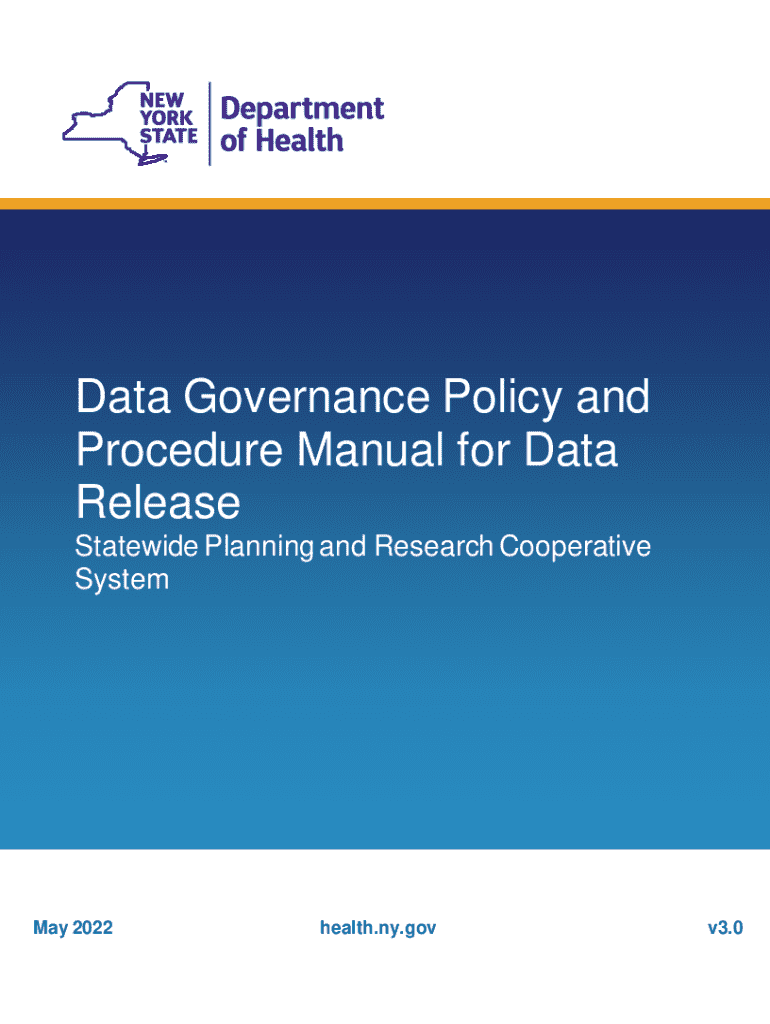 Fillable Online Sparcs Data Governance Policy Manual 2022 - Data Access and Security Guidelines ...
