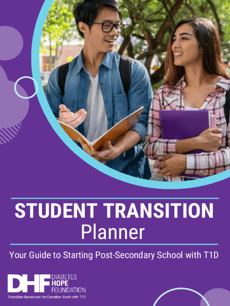 Fillable Online Student Transition Planner for T1d: Your Guide to Post ...