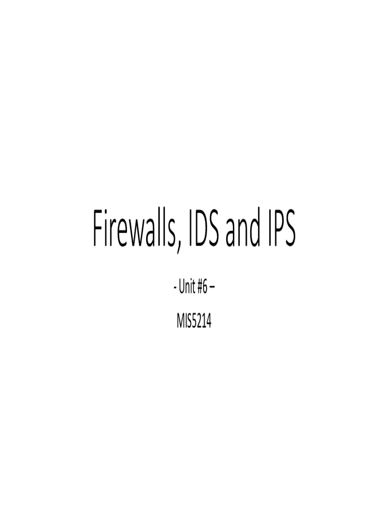 Fillable Online Firewalls, Ids and Ips in Security Architecture 2023 Fax Email Print - pdfFiller