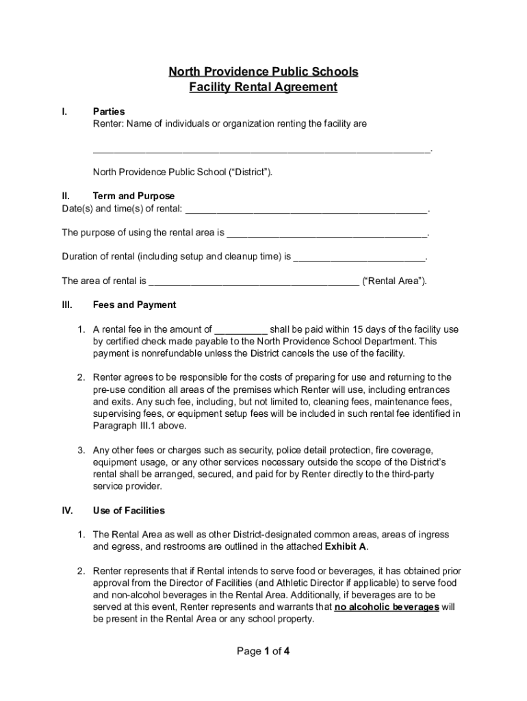 Fillable Online Facility Rental Agreement.docx Fax Email Print - pdfFiller