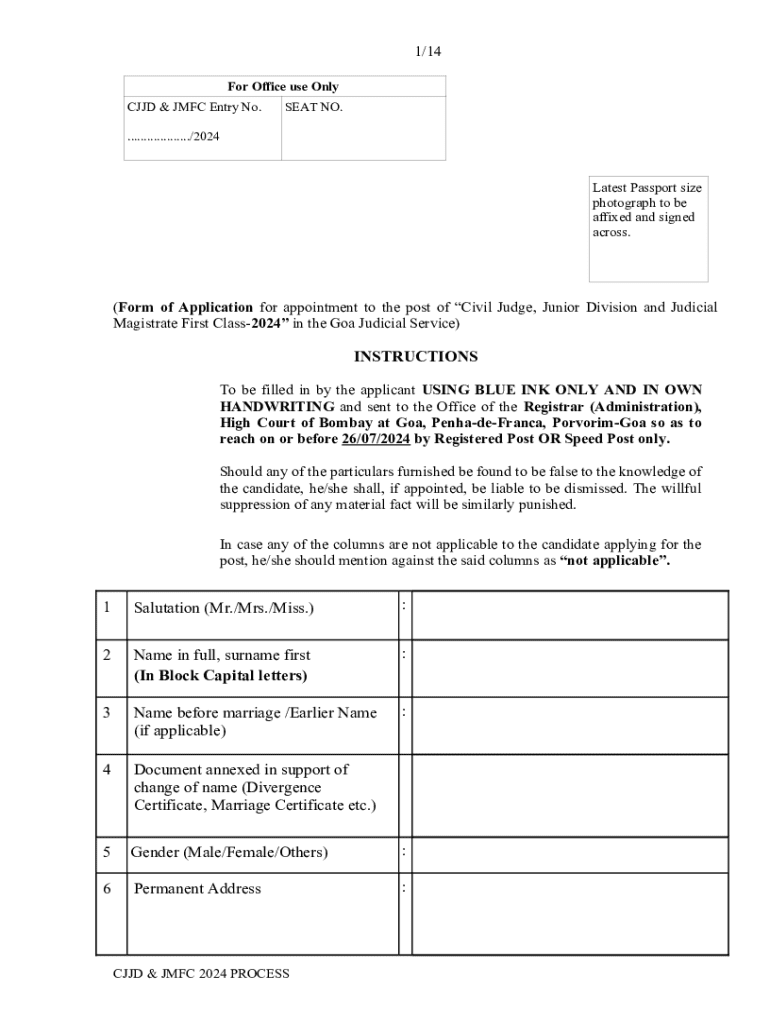 Fillable Online INSTRUCTIONS 1 Salutation (Mr./Mrs./Miss.) : 2 Name in ...
