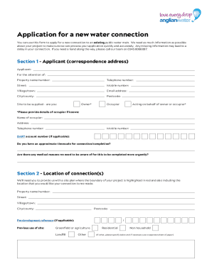 Fillable Online Application for New Water Connection - 2023 Fax Email Print - pdfFiller