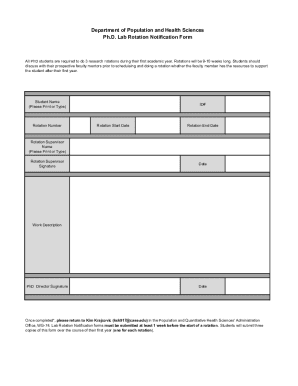 Fillable Online Phd Lab Rotation Notification Form - Population and ...
