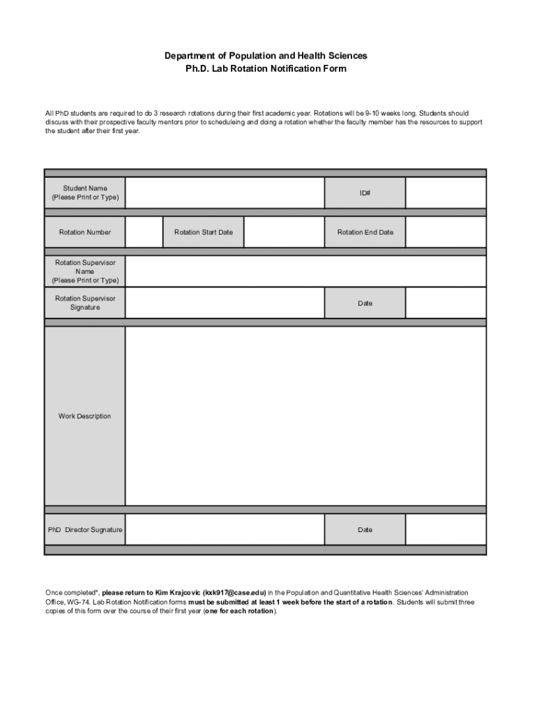 Fillable Online Phd Lab Rotation Notification Form - Population and ...
