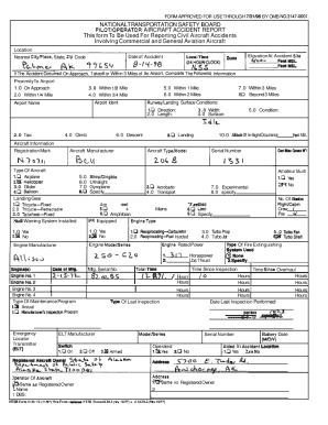 Fillable Online Ntsb Pilot/operator Aircraft Accident Report 1996 Fax ...