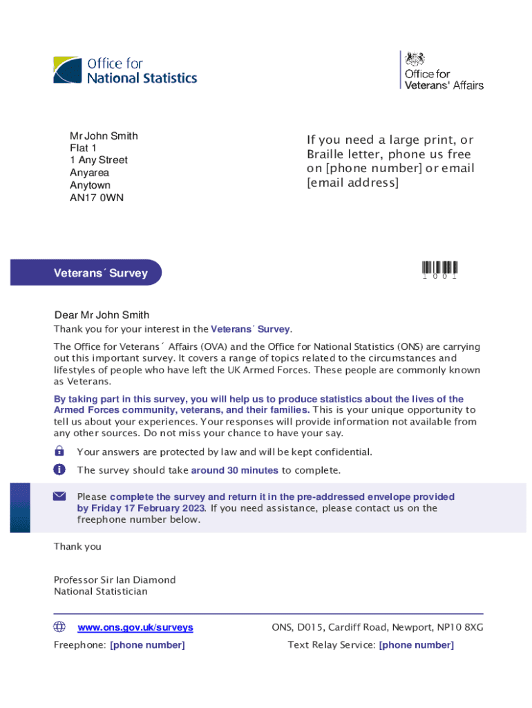 Fillable Online Veterans Survey 2022: Insights Into Armed Forces ...