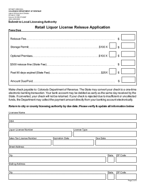 Fillable Online 2024 Colorado Retail Liquor License Reissue Application Instructions Fax Email ...