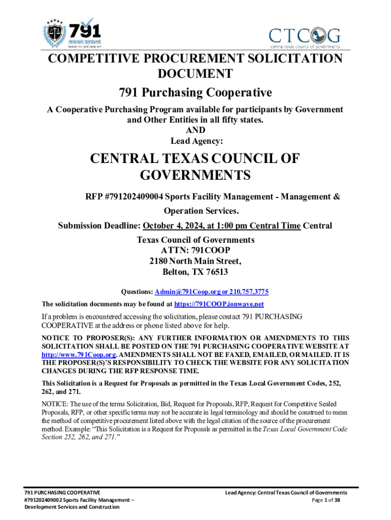 Fillable Online 2024 Competitive Procurement Solicitation for Sports ...