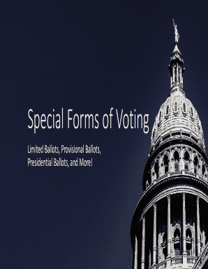 Fillable Online Special Forms of Voting: Limited, Provisional, and ...