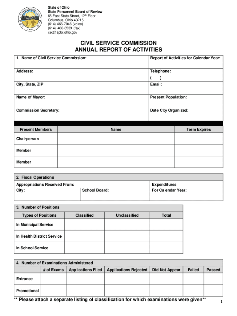 Fillable Online CSC Report Form Fax Email Print - pdfFiller