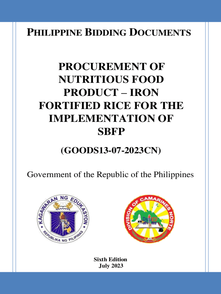 Fillable Online LOT 3: Supply and Delivery of Iron Fortified Rice and Nutri Fax Email Print ...