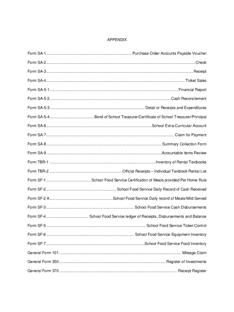Fillable Online Financial Forms for School Extra-curricular Accounts ...