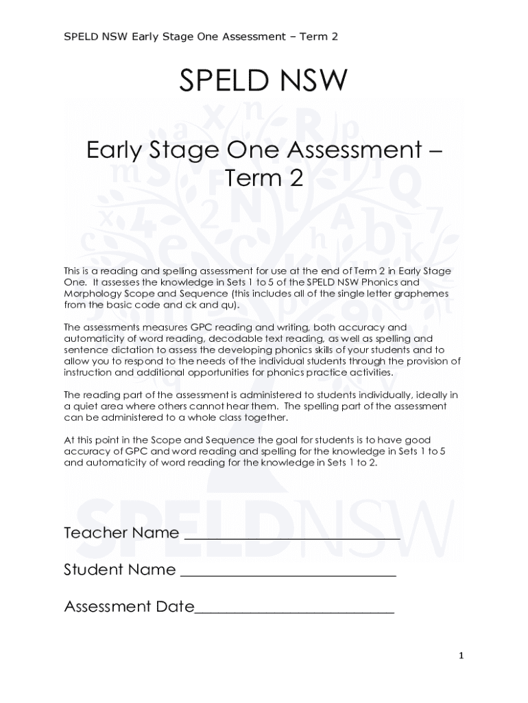 Nsw Spelling Diagnostic - Fill Online, Printable, Fillable, Blank ...