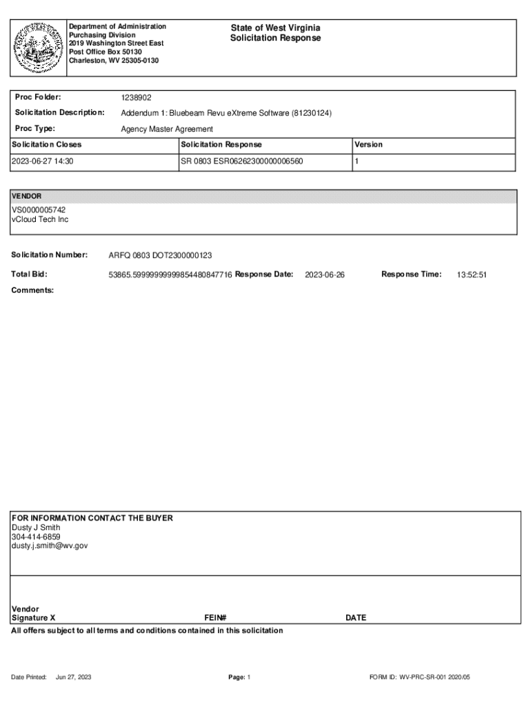 Fillable Online 2023 Bluebeam Revu Extreme Software Solicitation ...